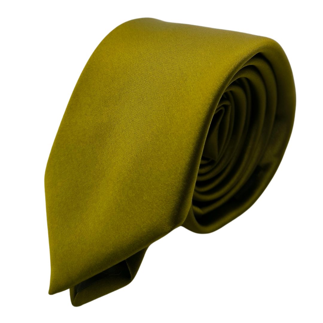 Gravata Lisa Cetim Verde Oliva – Zebra Of Portugal